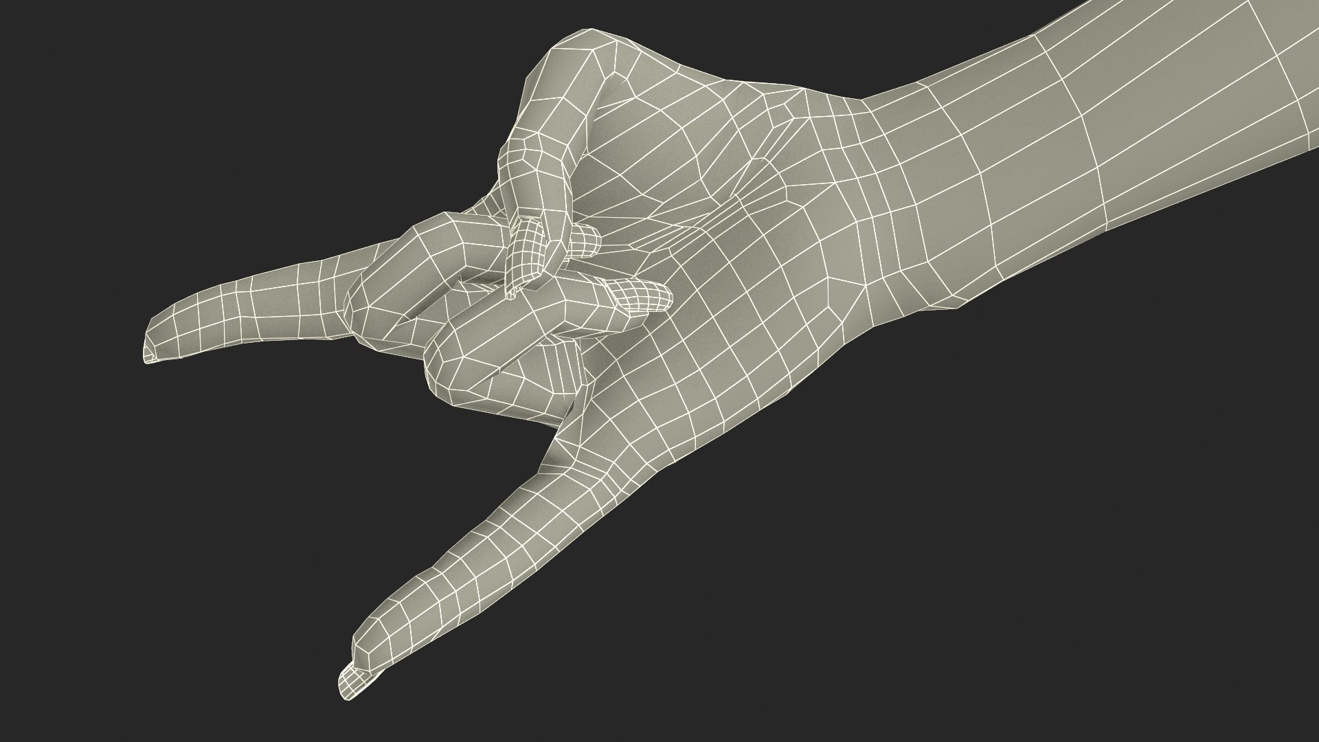 Woman Tanned Hand Heavy Metal Pose 3D - TurboSquid 2193524