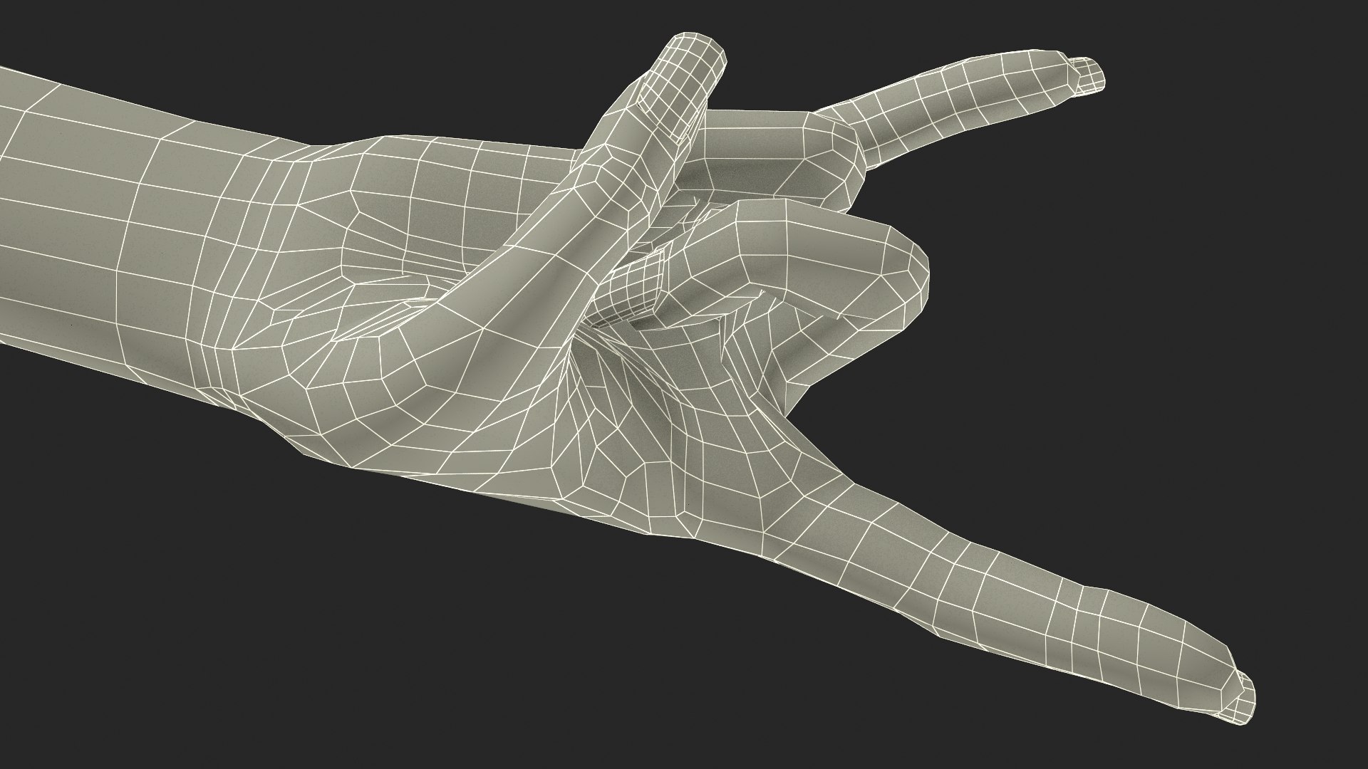 Woman Tanned Hand Heavy Metal Pose 3D - TurboSquid 2193524