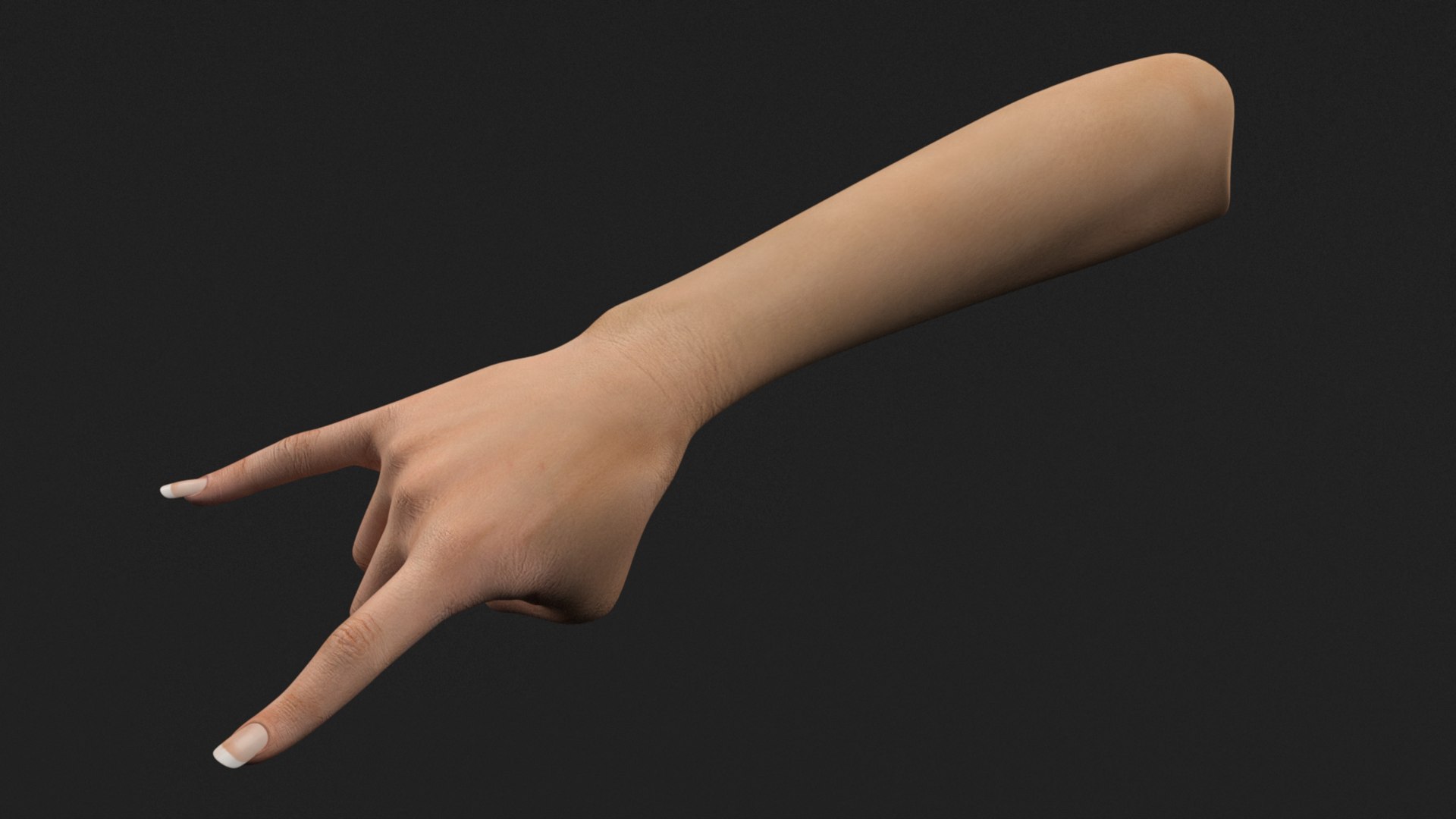 Woman Tanned Hand Heavy Metal Pose 3D - TurboSquid 2193524