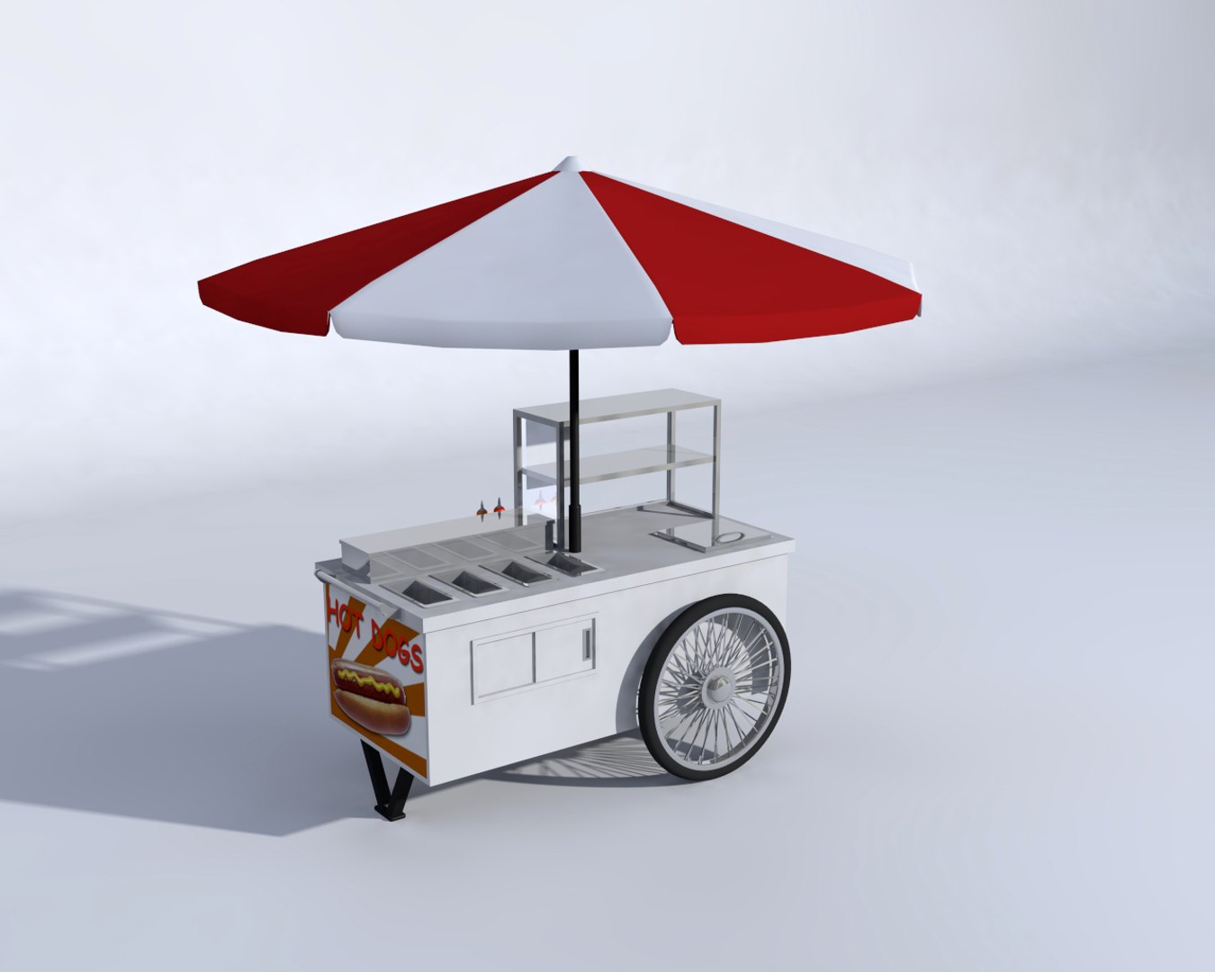 Hotdog Stand 3d Model