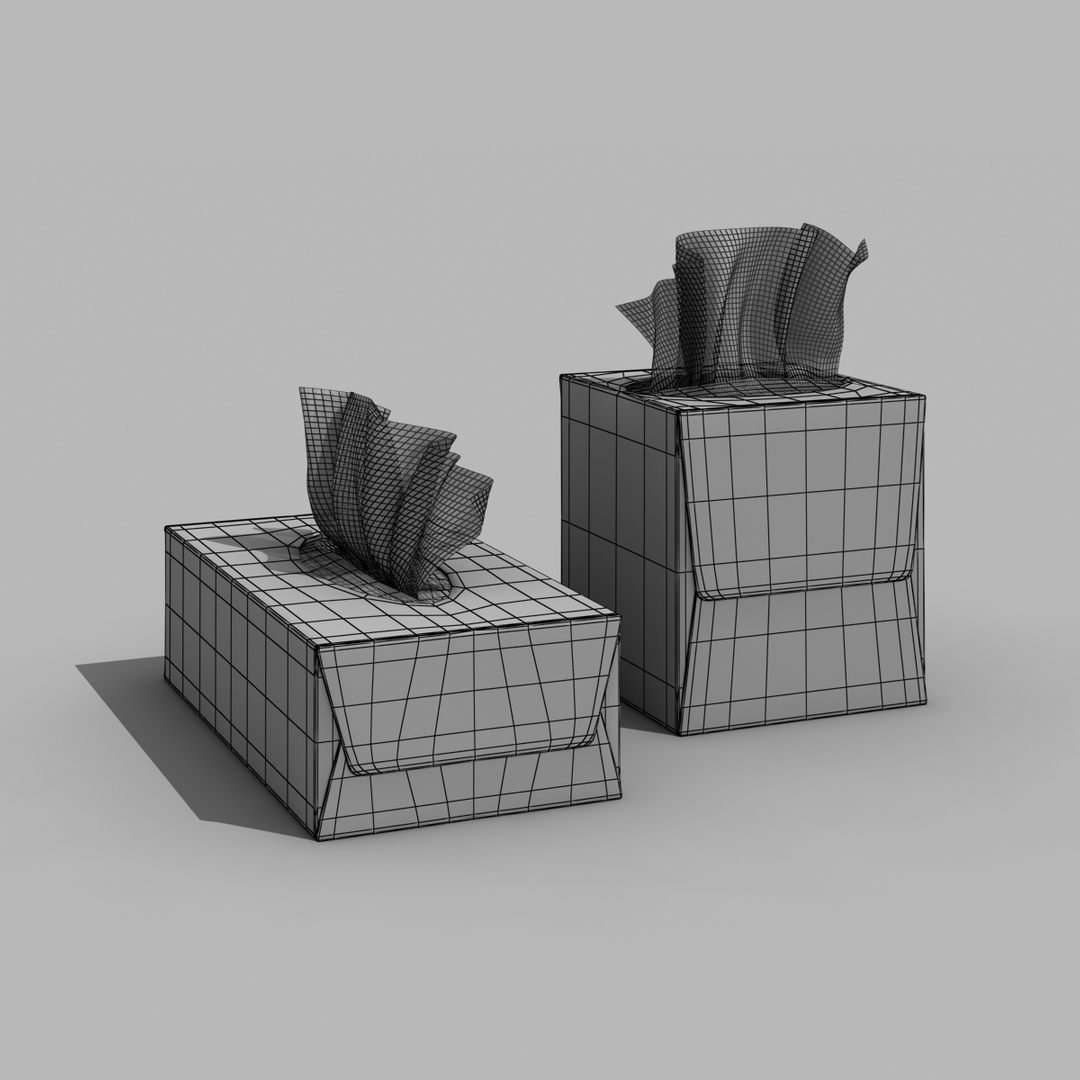 3ds max kleenex box