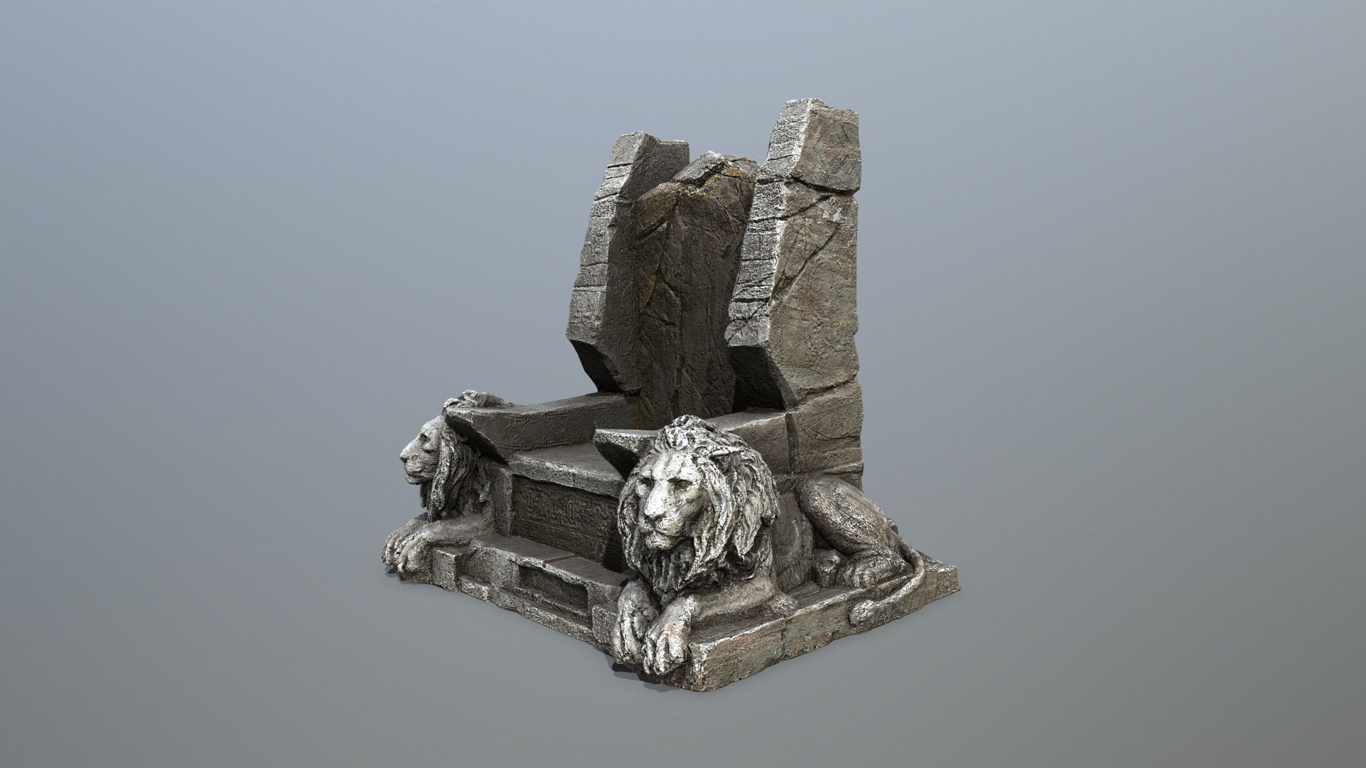 3D Lion Throne Model - TurboSquid 2302840