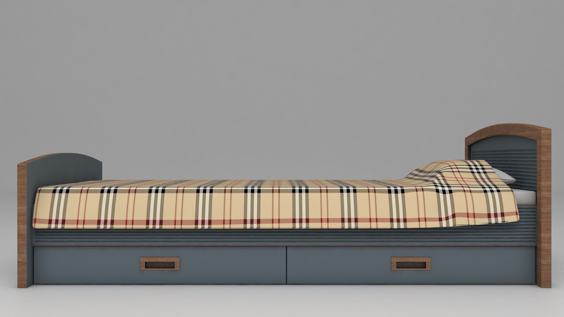 3D designed single bed room model - TurboSquid 1404582