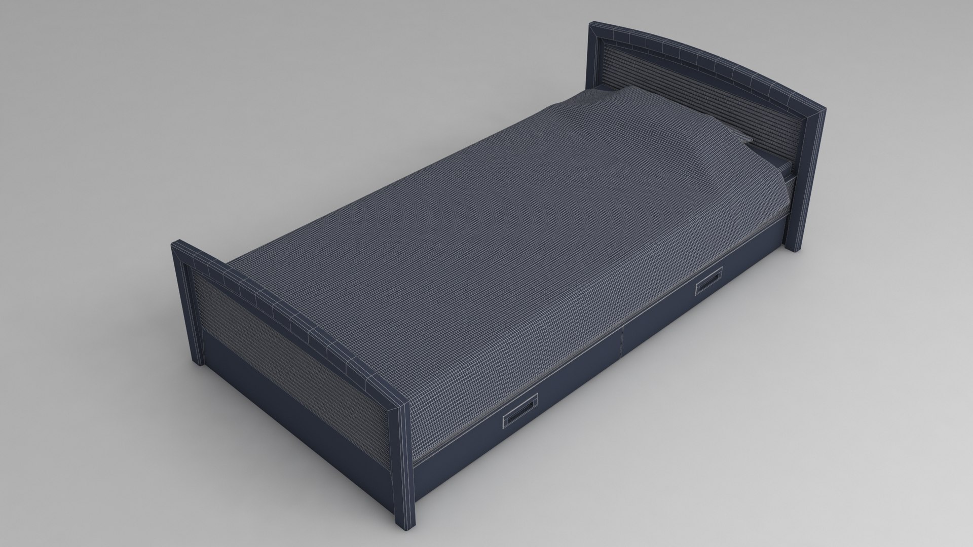 3D designed single bed room model - TurboSquid 1404582