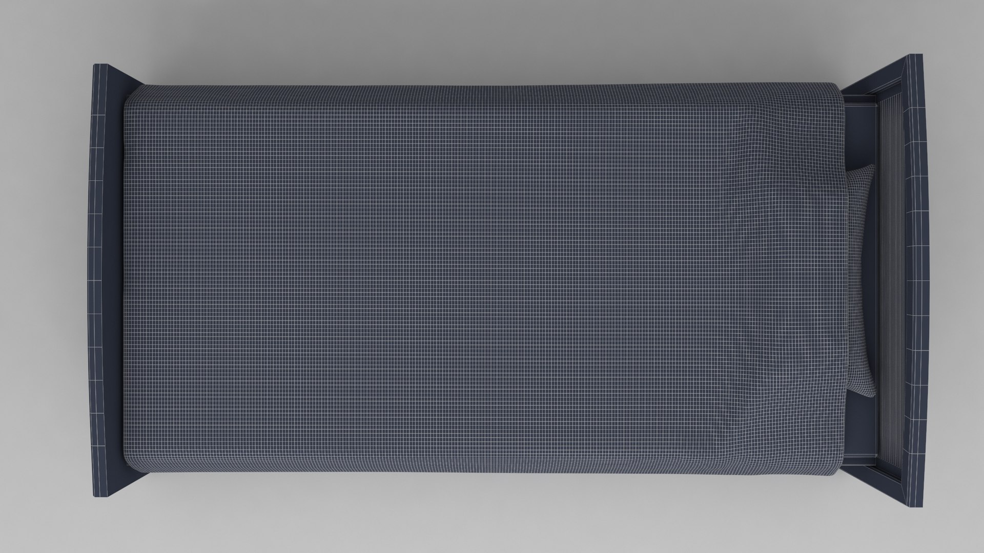 3D designed single bed room model - TurboSquid 1404582