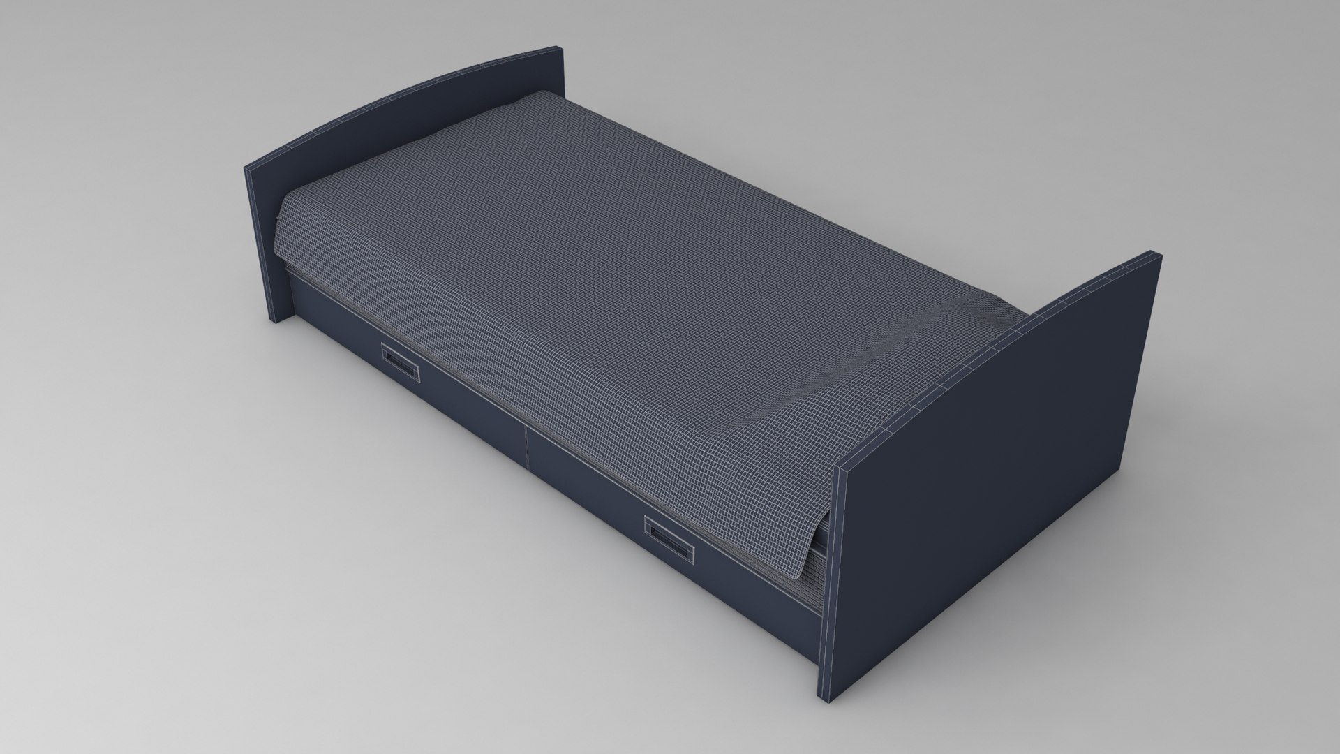 3D designed single bed room model - TurboSquid 1404582