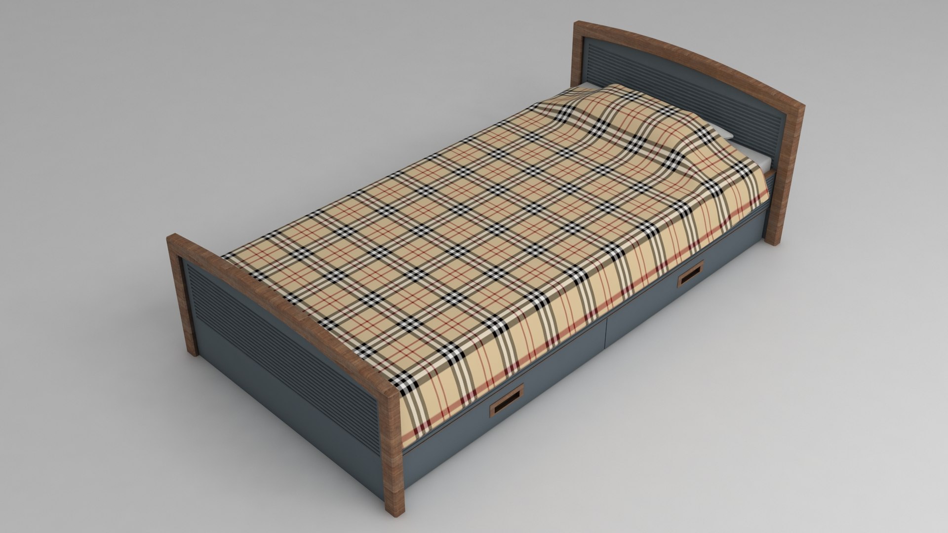3D designed single bed room model - TurboSquid 1404582