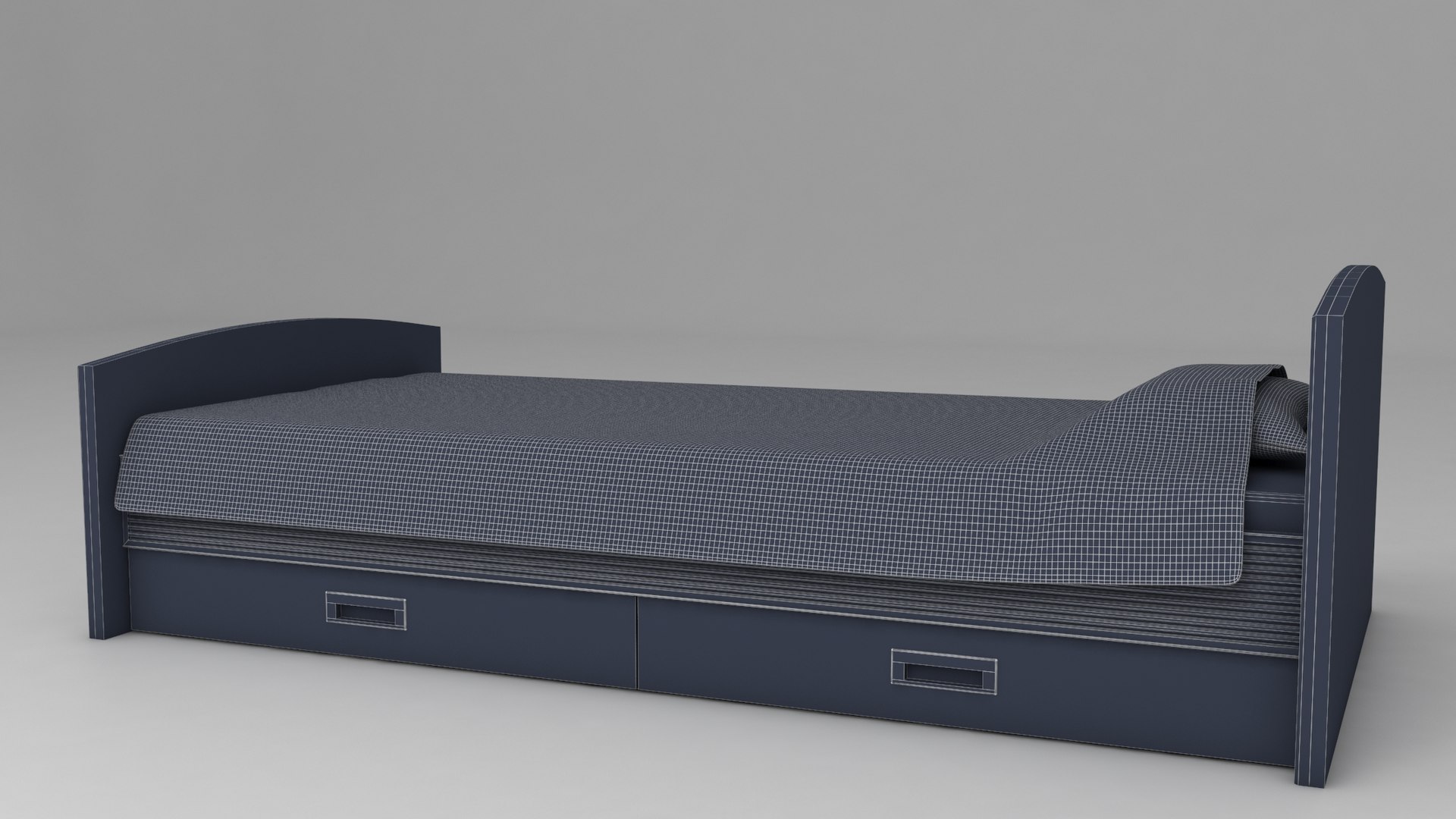 3D designed single bed room model - TurboSquid 1404582