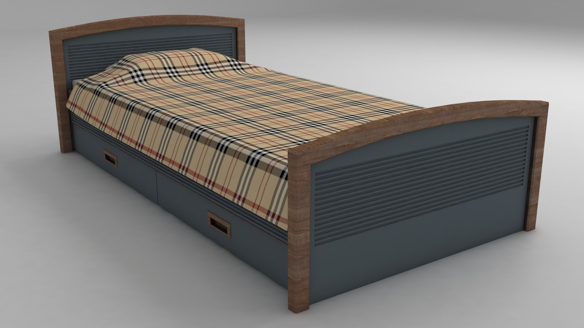 3D designed single bed room model - TurboSquid 1404582