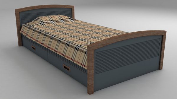 3D designed single bed room model - TurboSquid 1404582