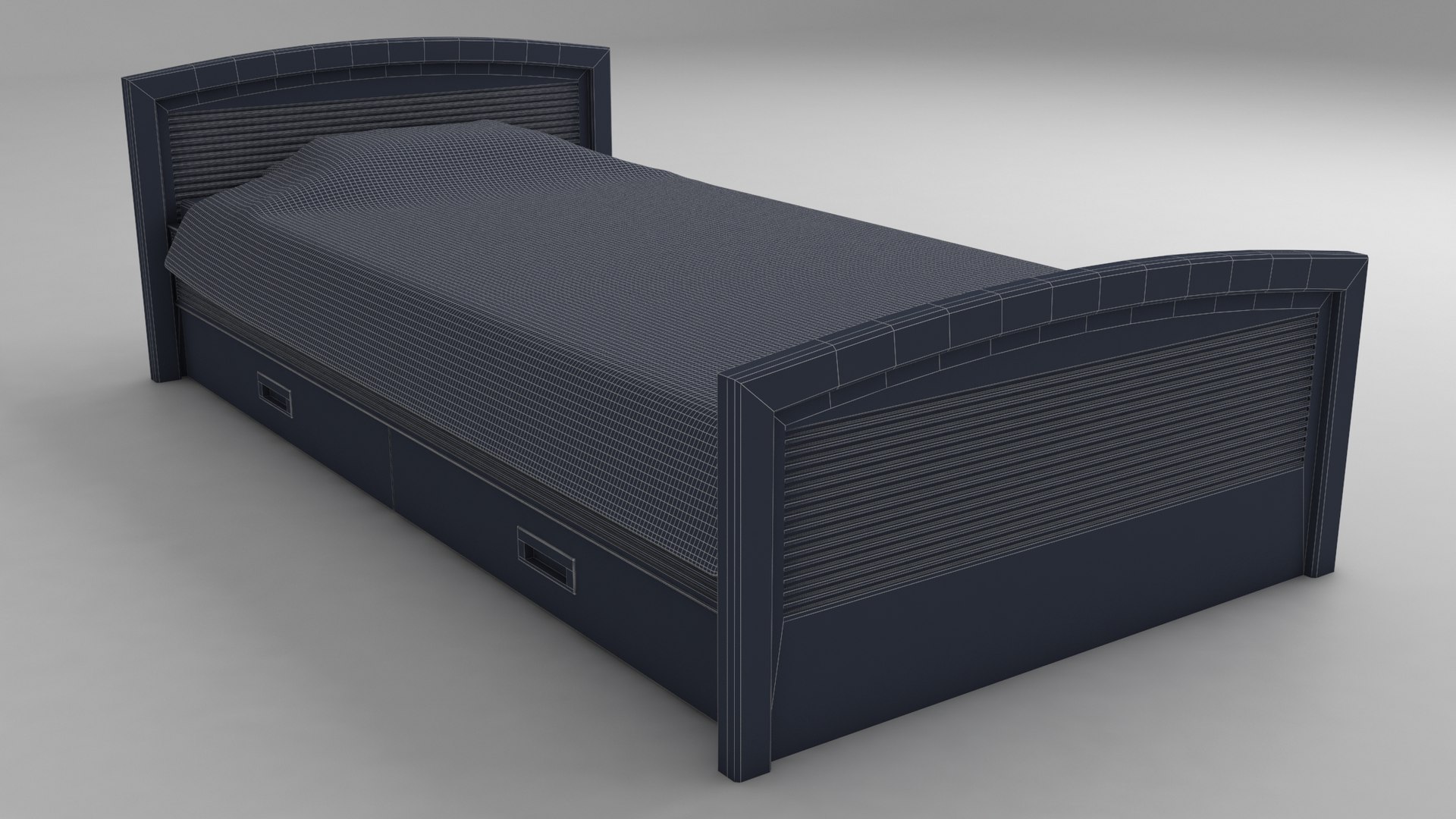 3D designed single bed room model - TurboSquid 1404582