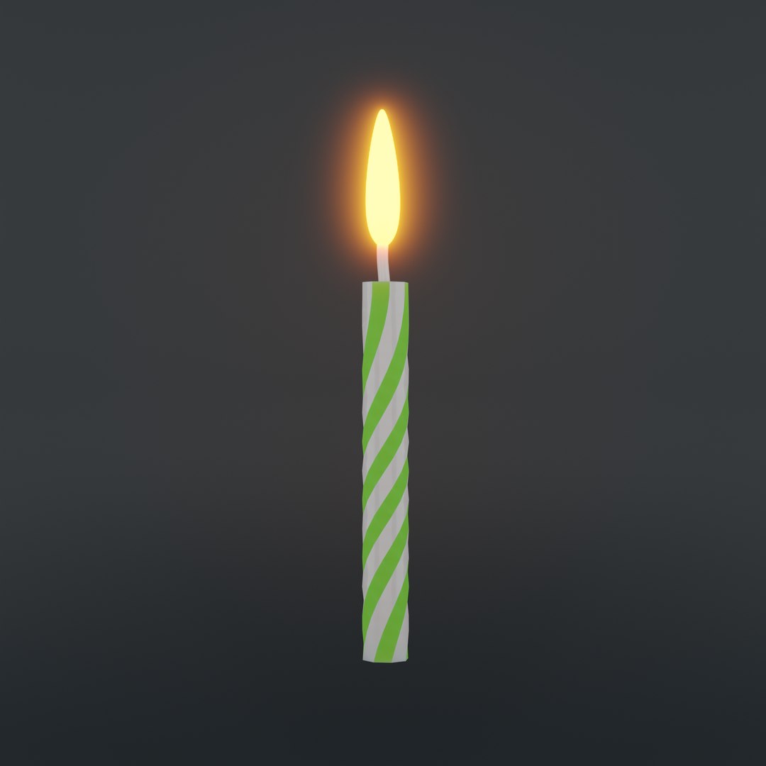 Birthday Candle 3D Model - TurboSquid 1945122
