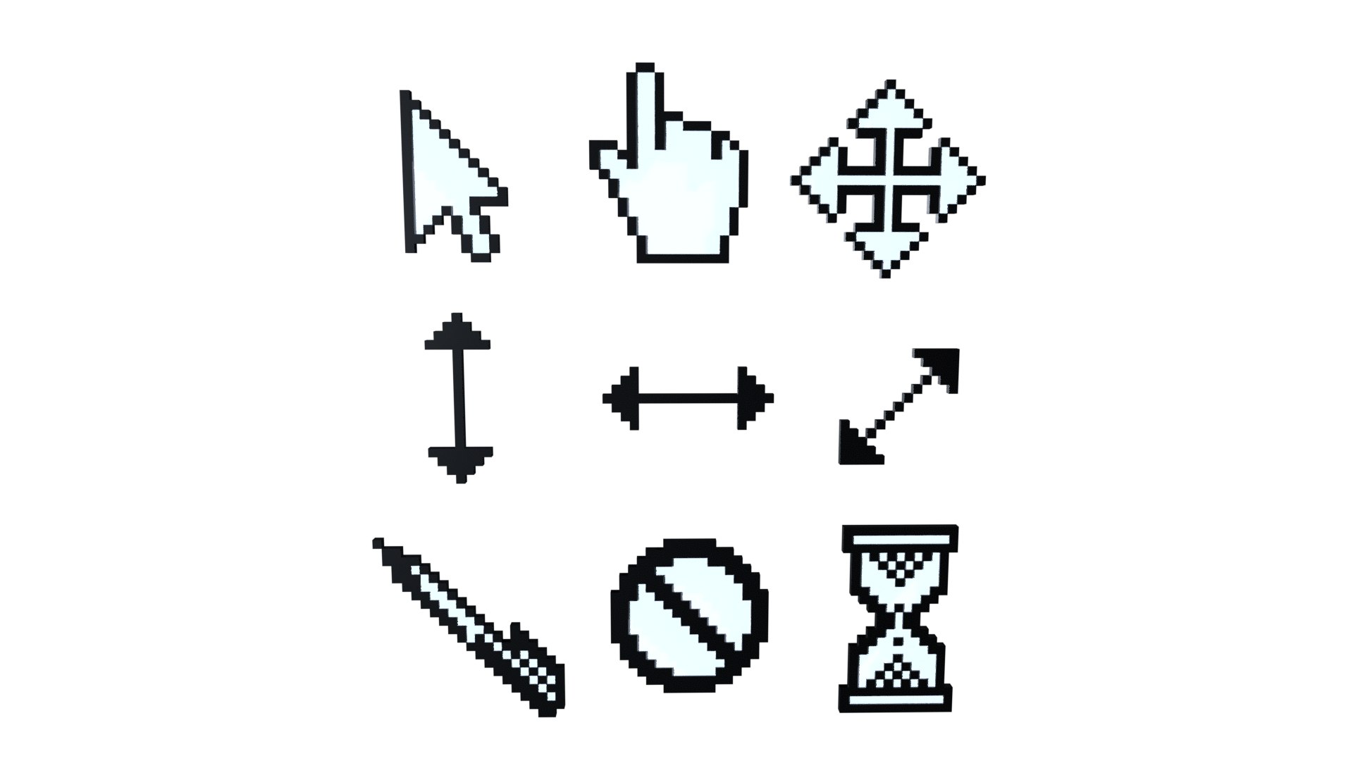 3D Mouse Cursor Pack - TurboSquid 2183914