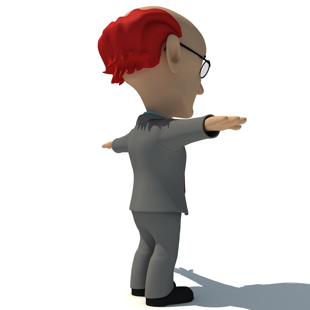 3d rigged cartoon teacher model