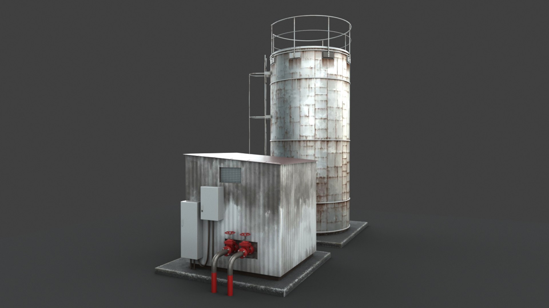 Rusted Water Tank 3D Model - TurboSquid 1367006