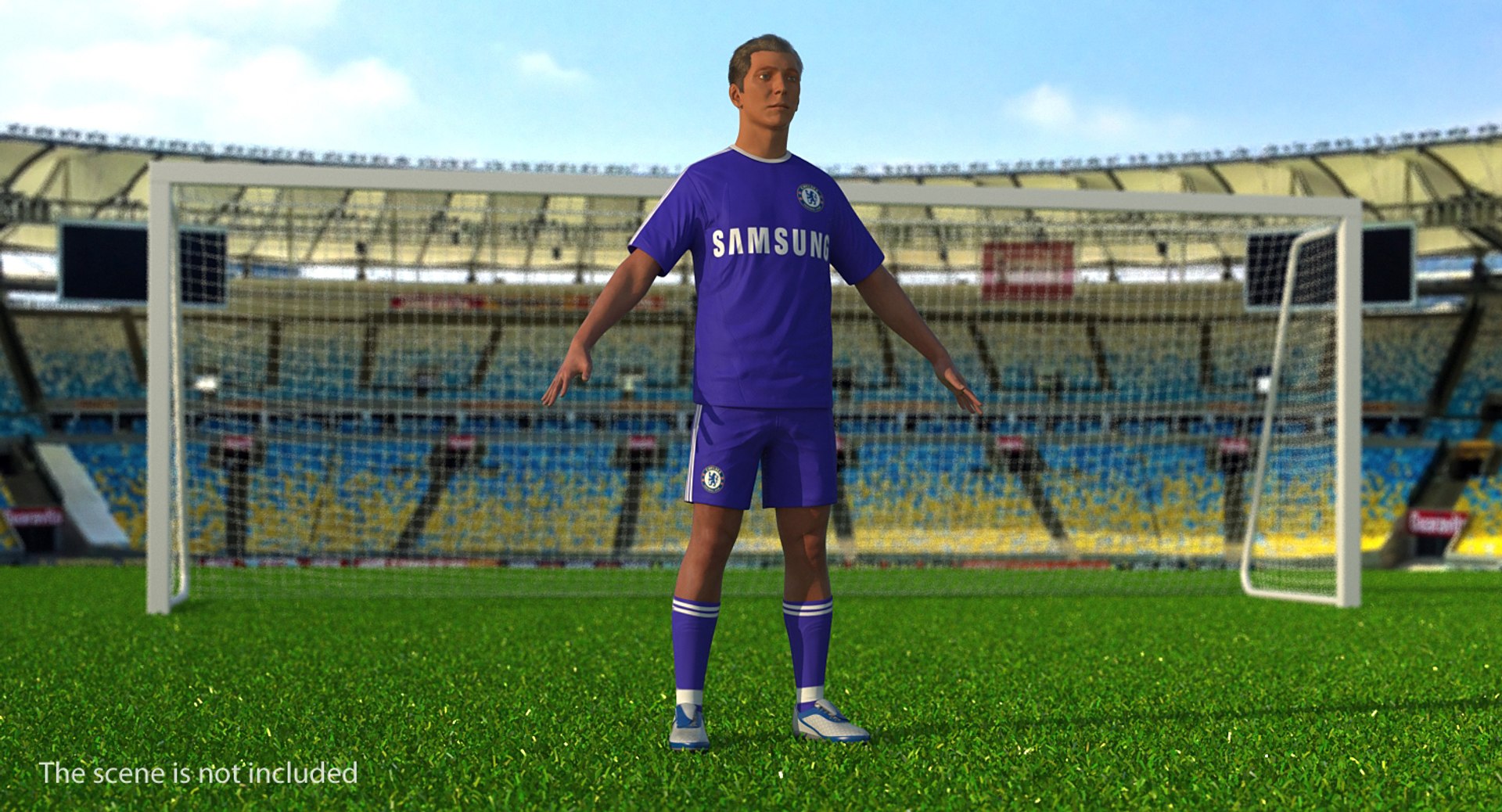 3D soccer football player chelsea model - TurboSquid 1312701