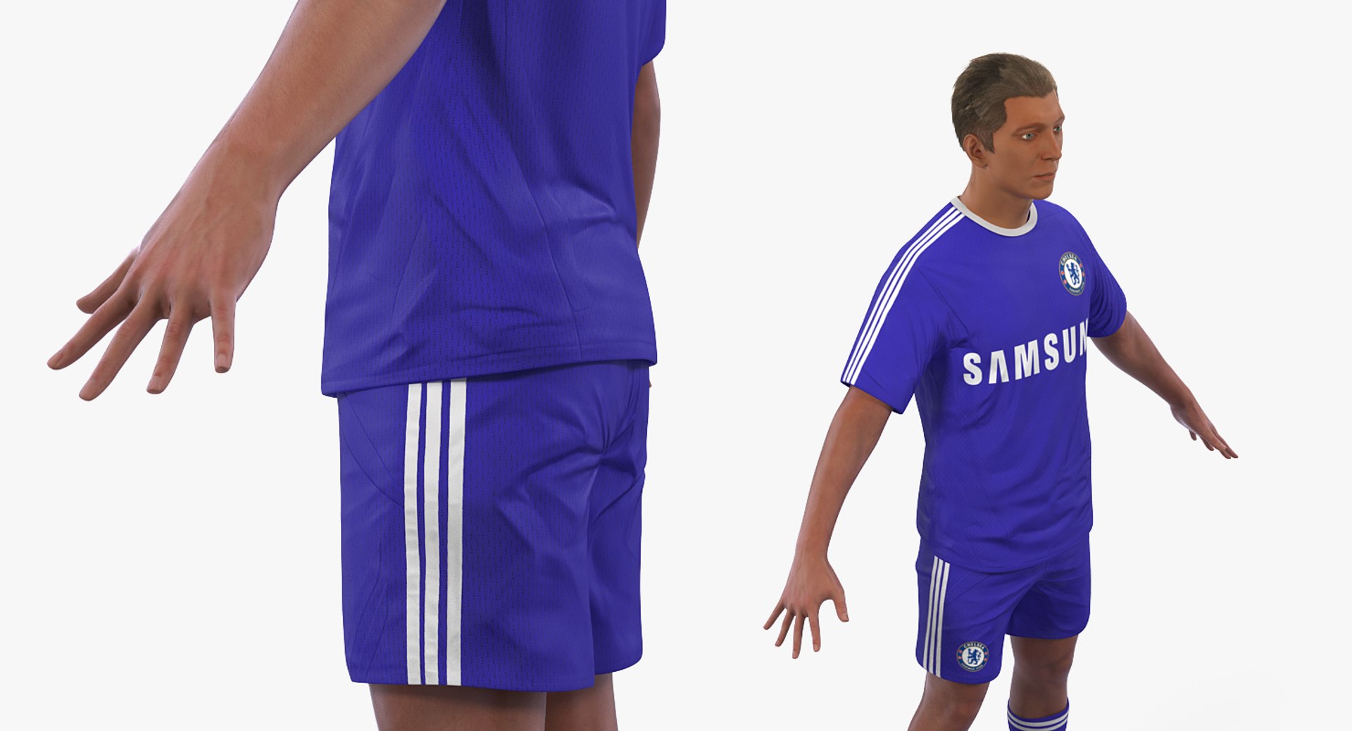 3D soccer football player chelsea model - TurboSquid 1312701