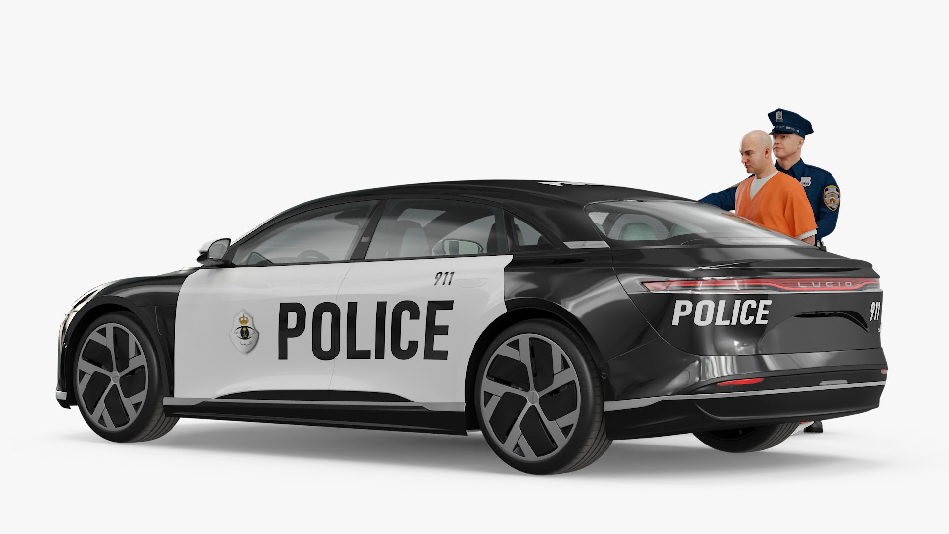 Police Officer With Lucid Patrol Car And Prisoner 3D Model - TurboSquid ...