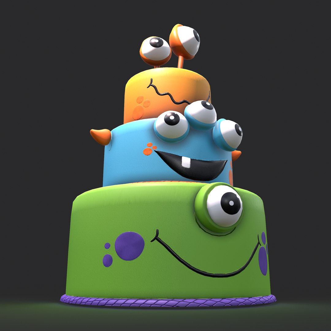 3D Monster Cake model - TurboSquid 1796666