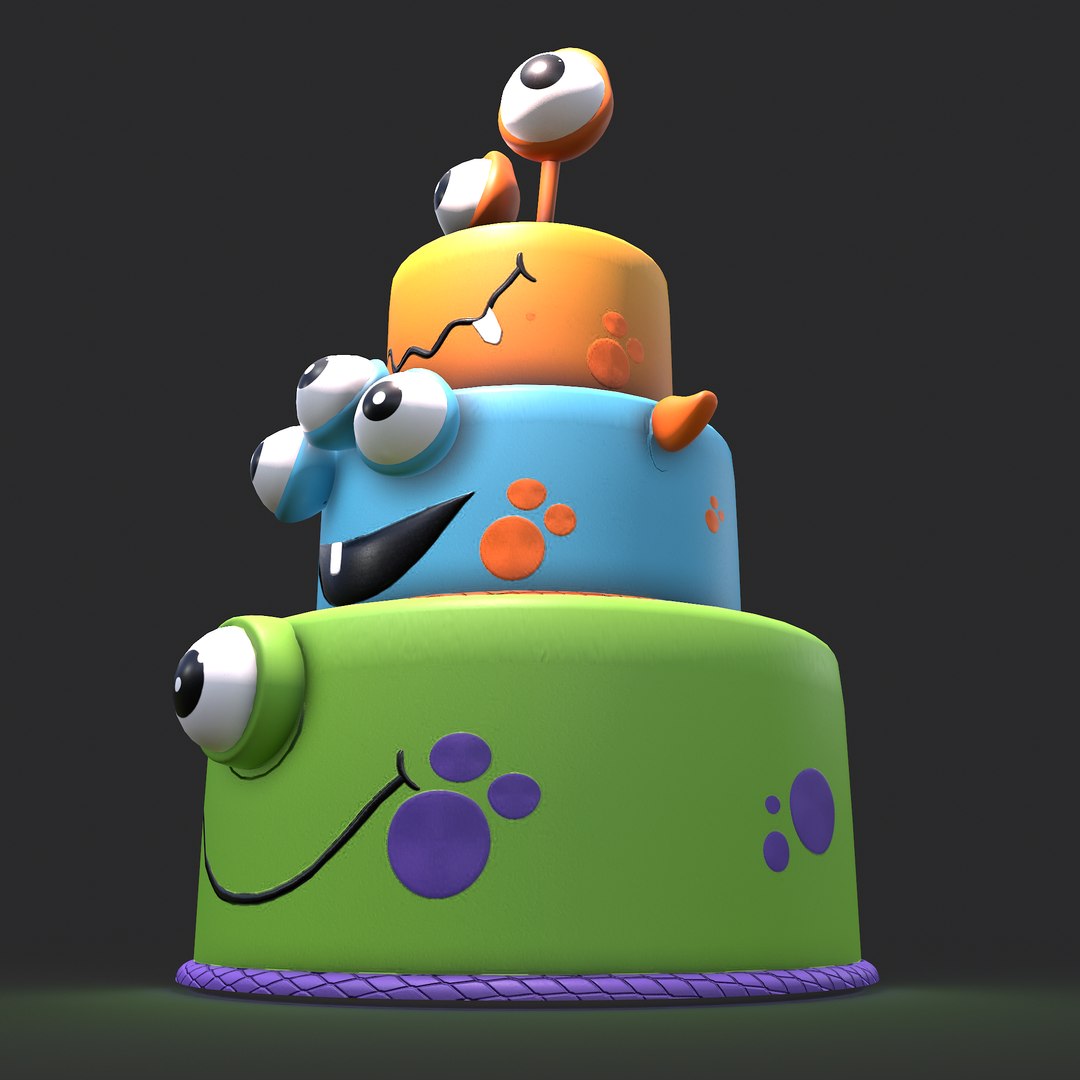 3D Monster Cake model - TurboSquid 1796666