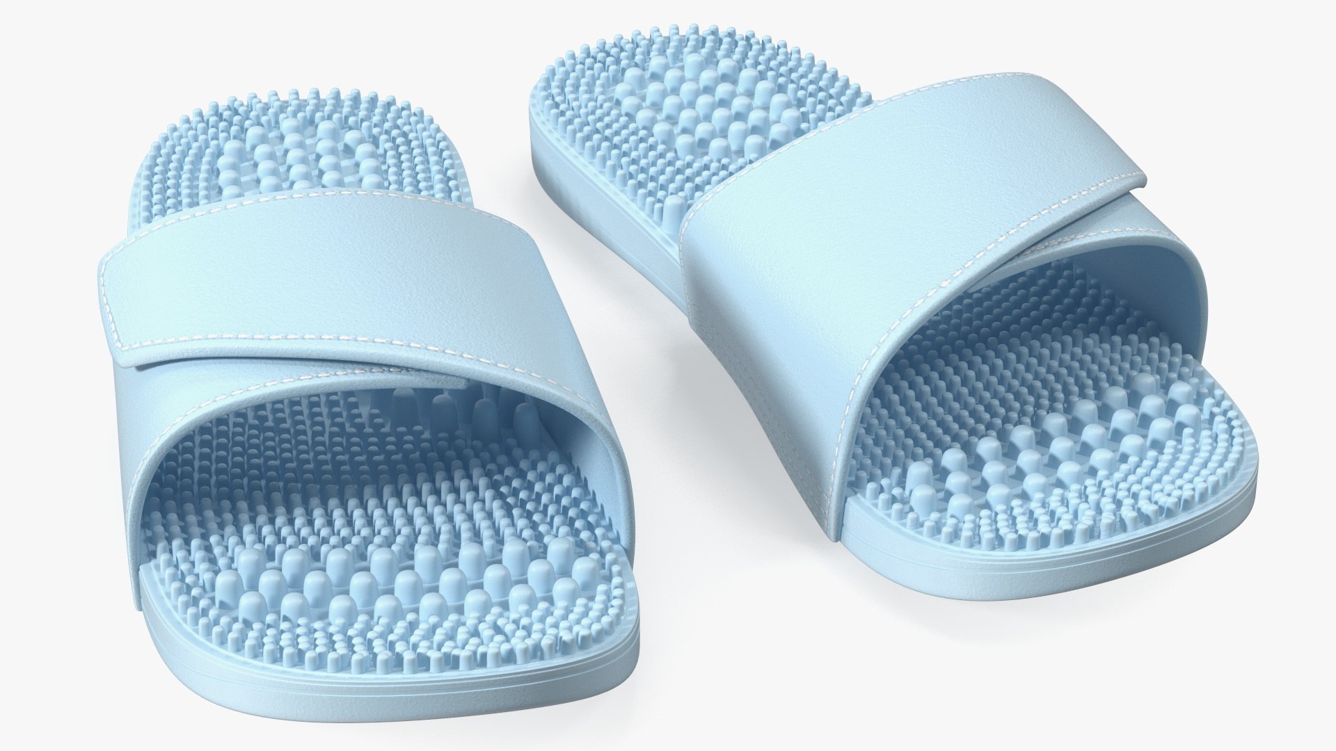 3D Acupressure Massage Slippers Blue Model - TurboSquid 2131761
