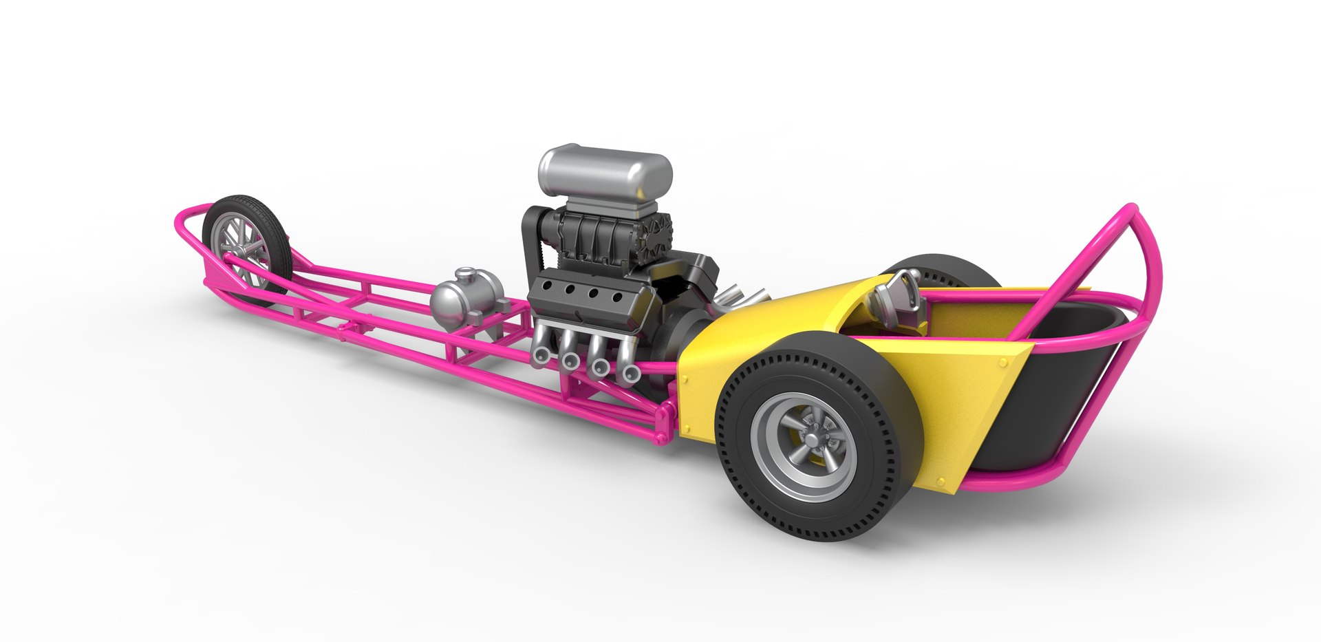 Diecast Front Engine Old School Three Wheeled Dragster Scale 1 To 25 ...