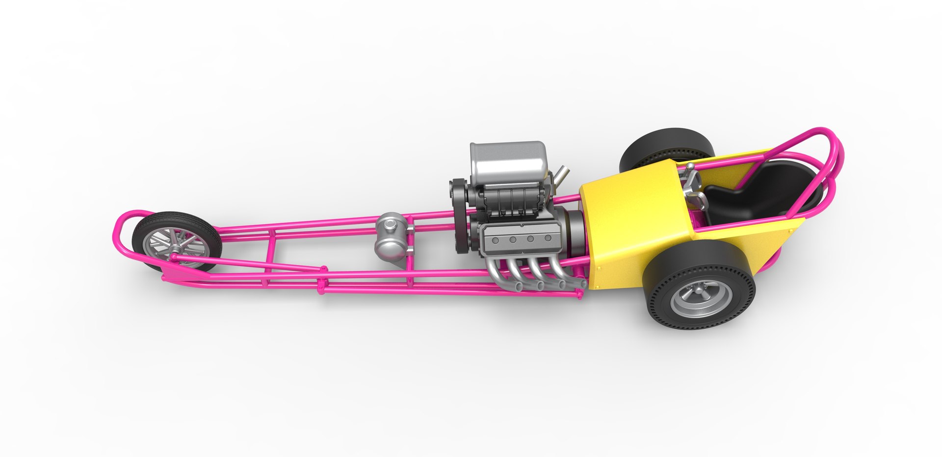 Diecast Front Engine Old School Three Wheeled Dragster Scale 1 To 25 ...