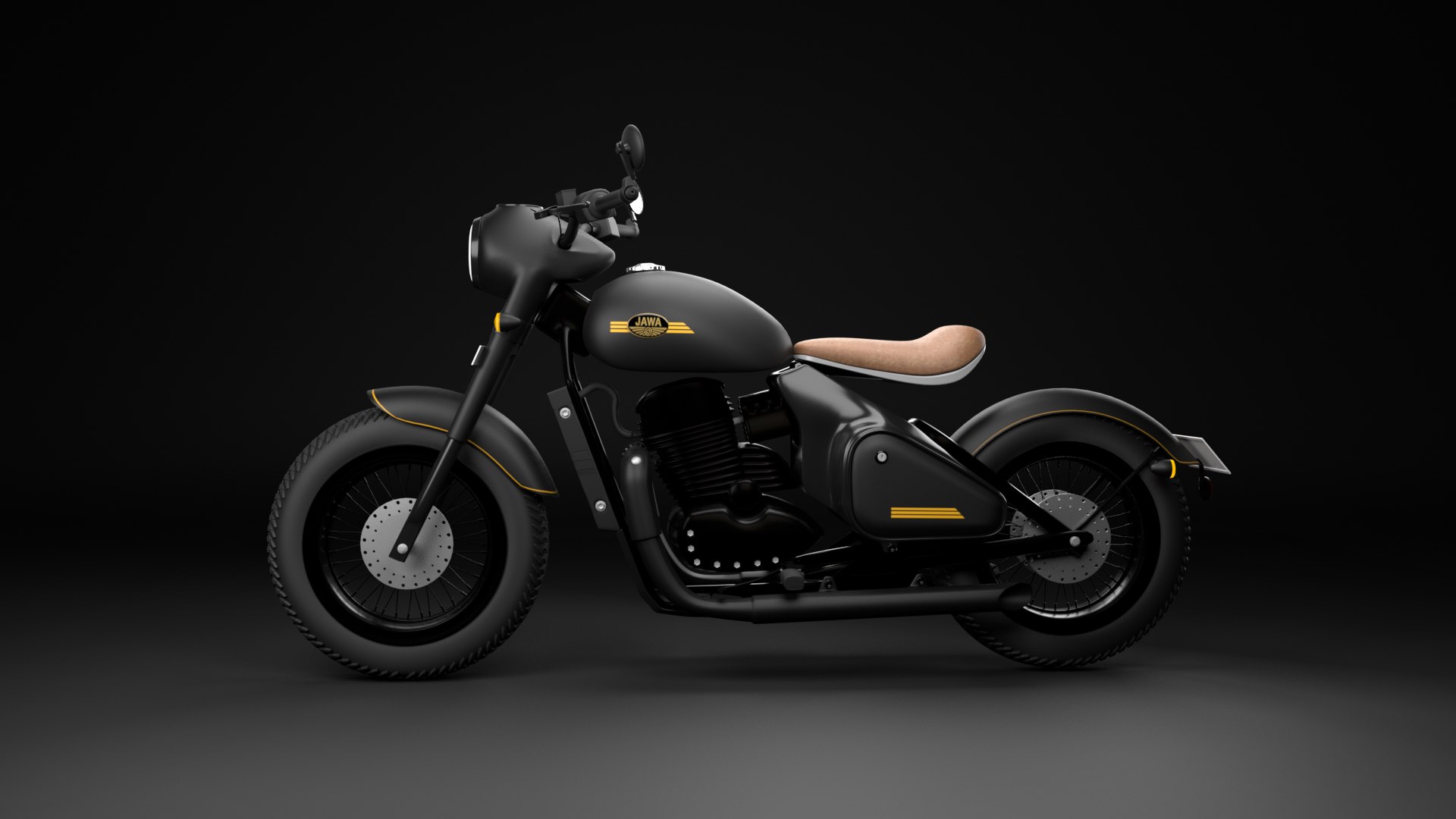 3D JAWA Motor Bike - TurboSquid 1899147