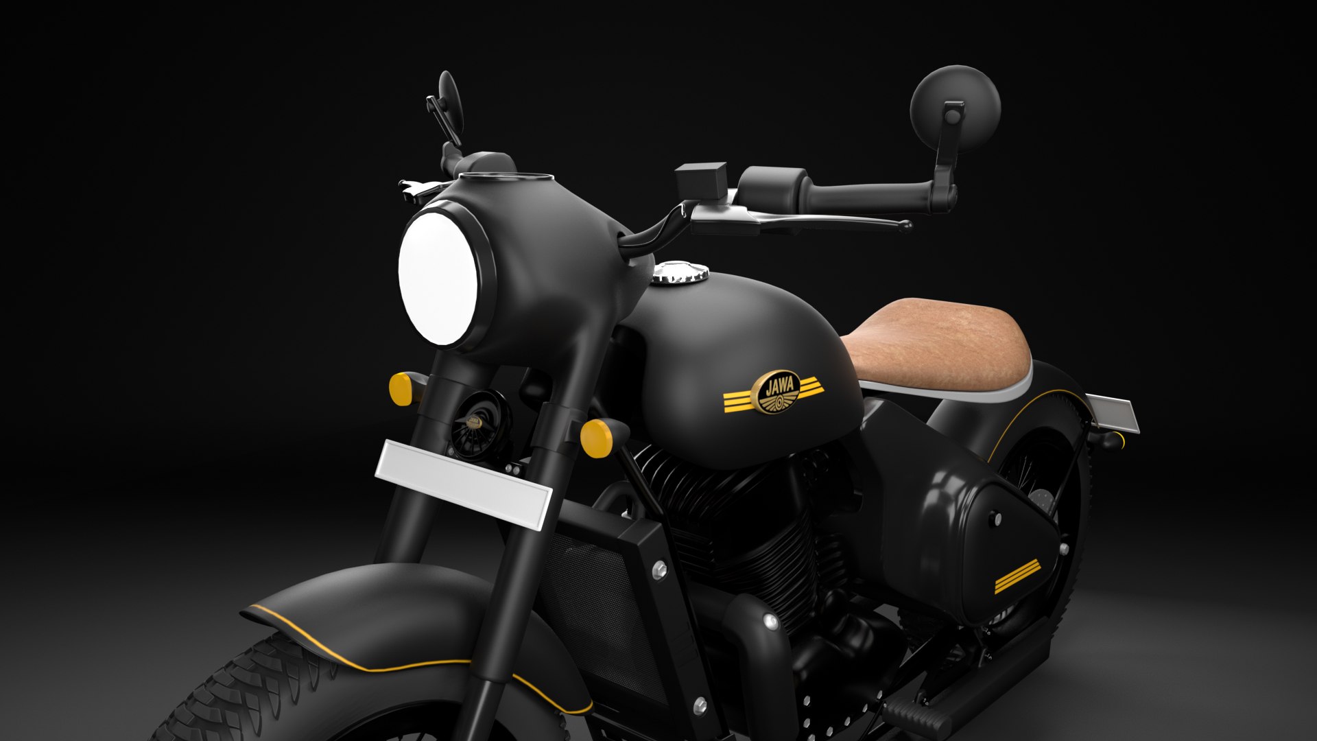 3D JAWA Motor Bike - TurboSquid 1899147