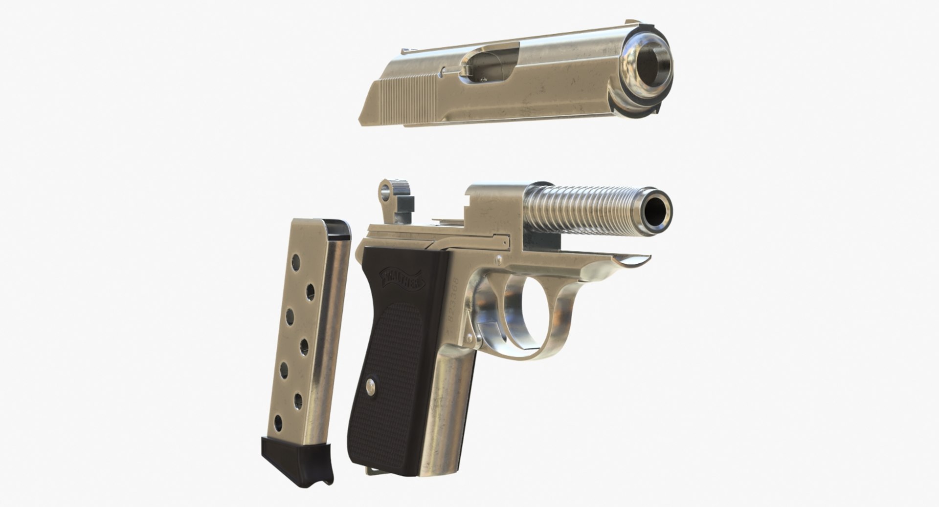 3D Realistic Walther Ppk 01 - TurboSquid 1542899