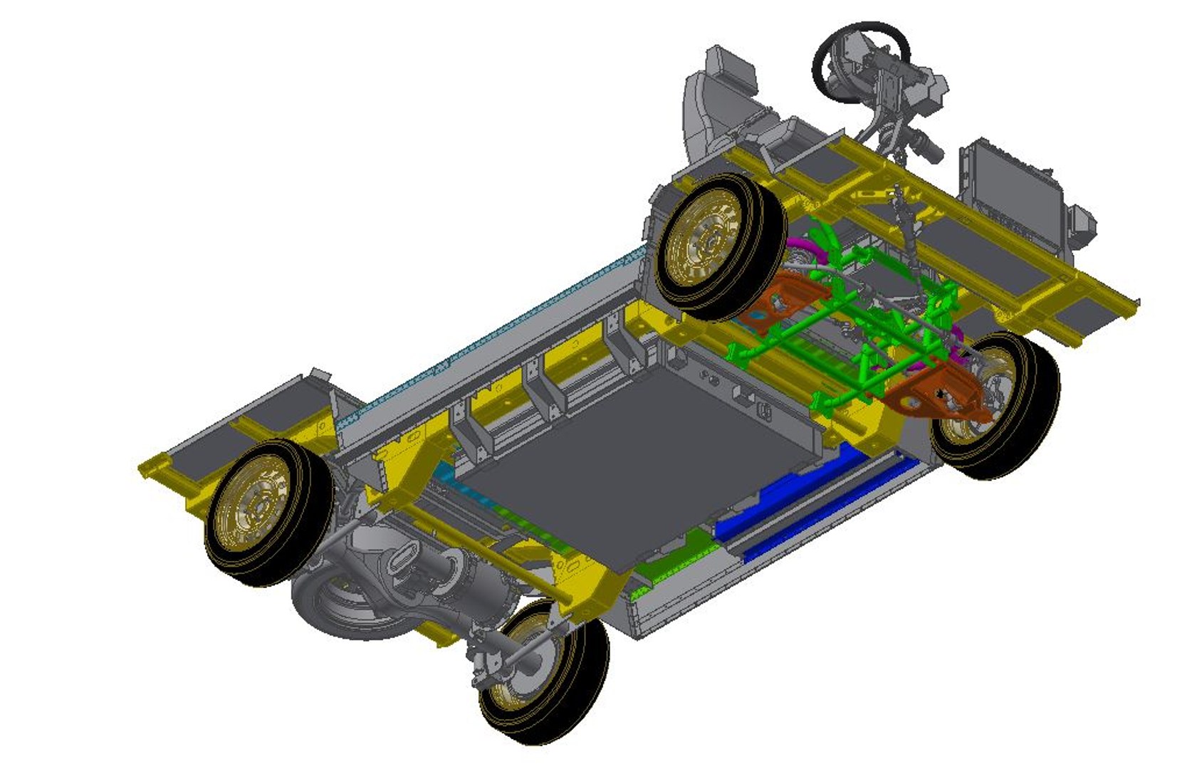 3D Chassis Electric Minivan - TurboSquid 2083582