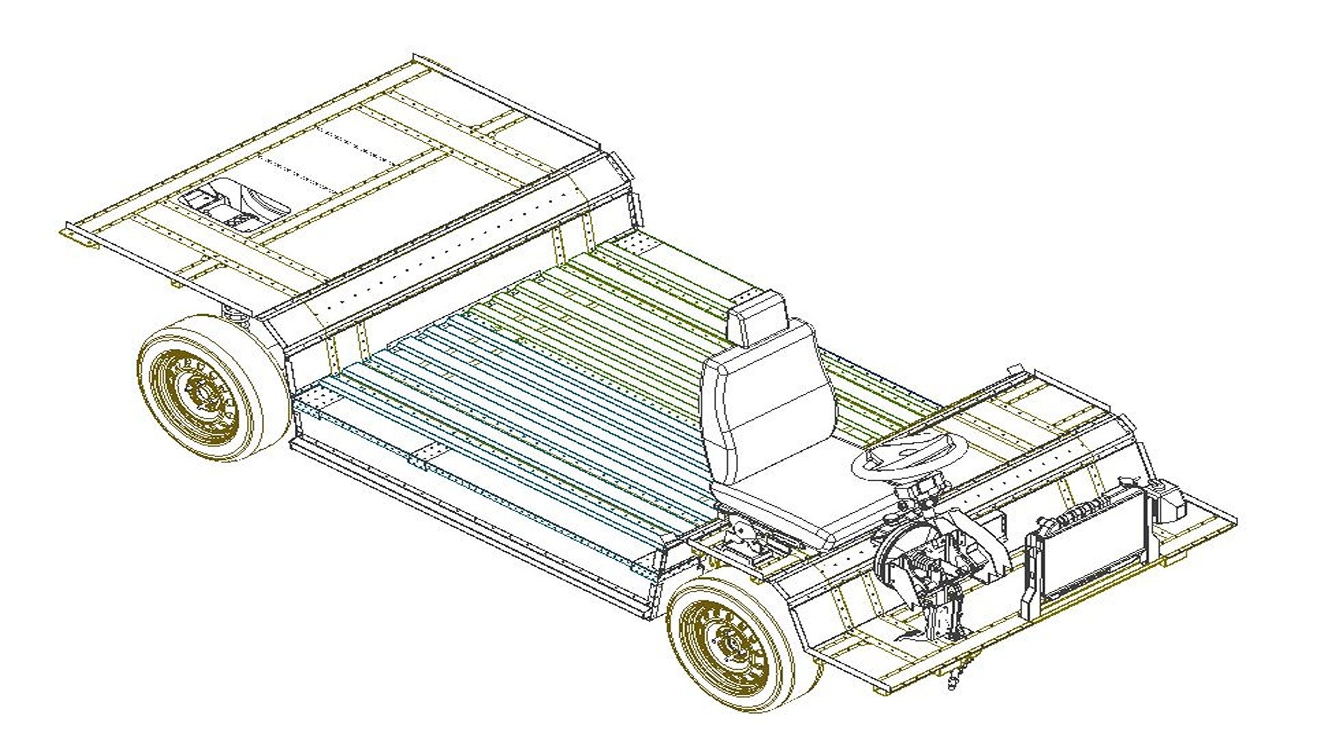 3D Chassis Electric Minivan - TurboSquid 2083582