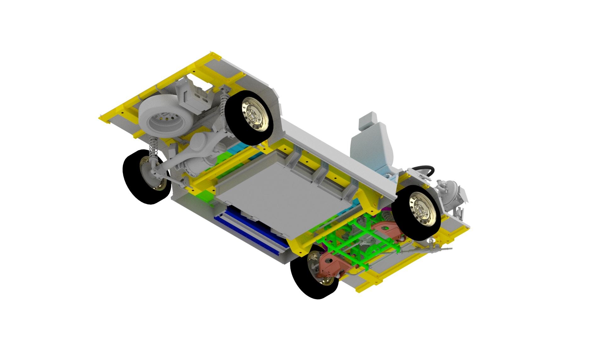 3D Chassis Electric Minivan - TurboSquid 2083582