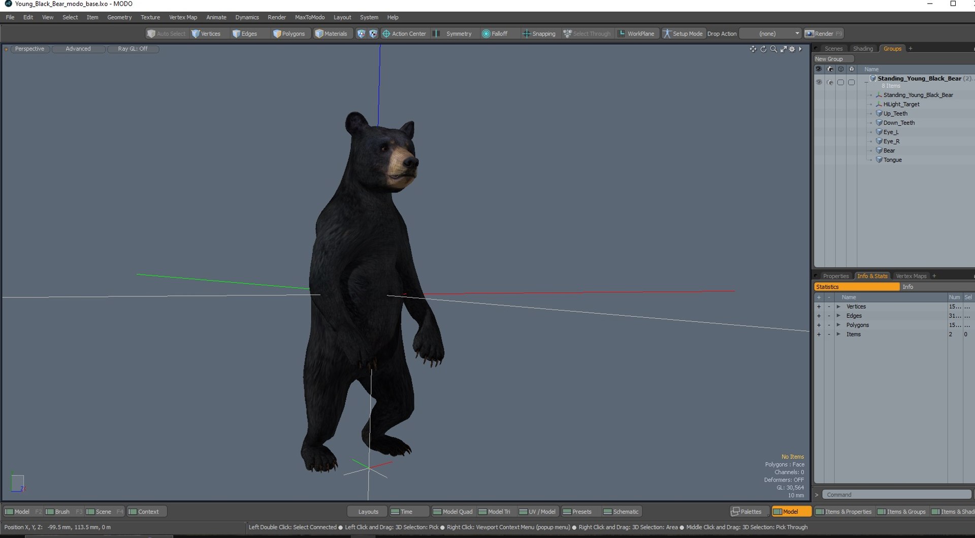 Standing Young Black Bear 3D - TurboSquid 2255017