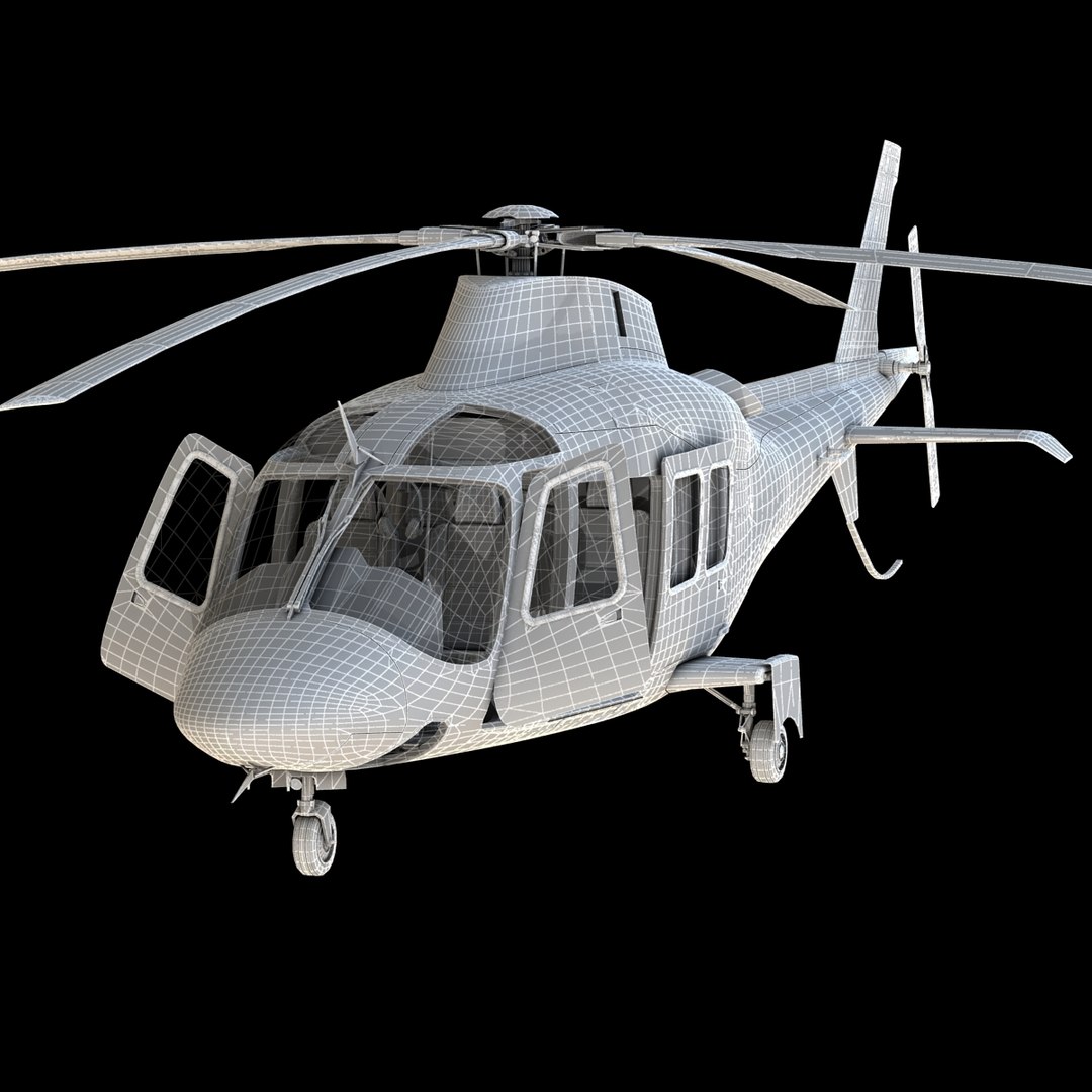 3d Agusta Helicopter Interior Model