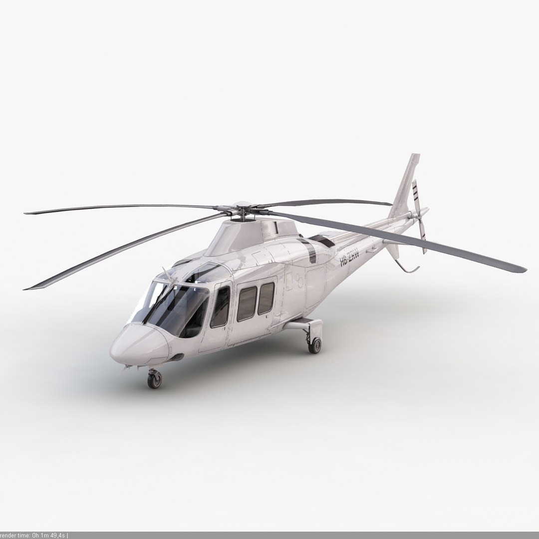3d Agusta Helicopter Interior Model