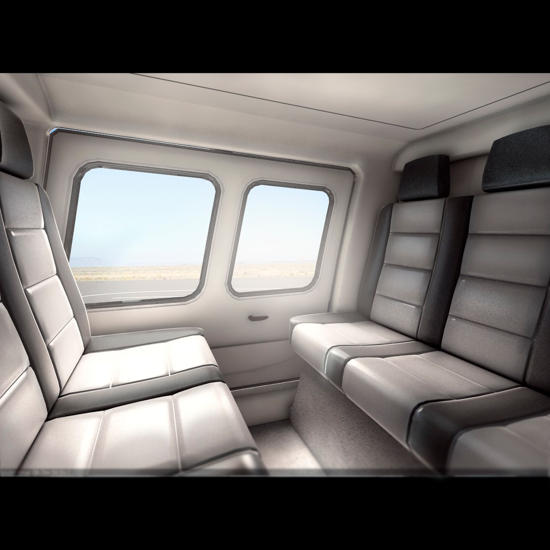 3d Agusta Helicopter Interior Model