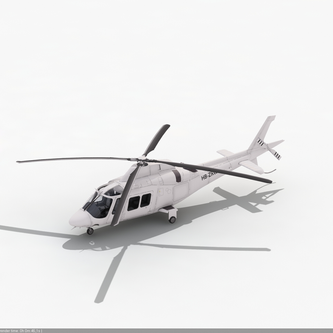 3d Agusta Helicopter Interior Model