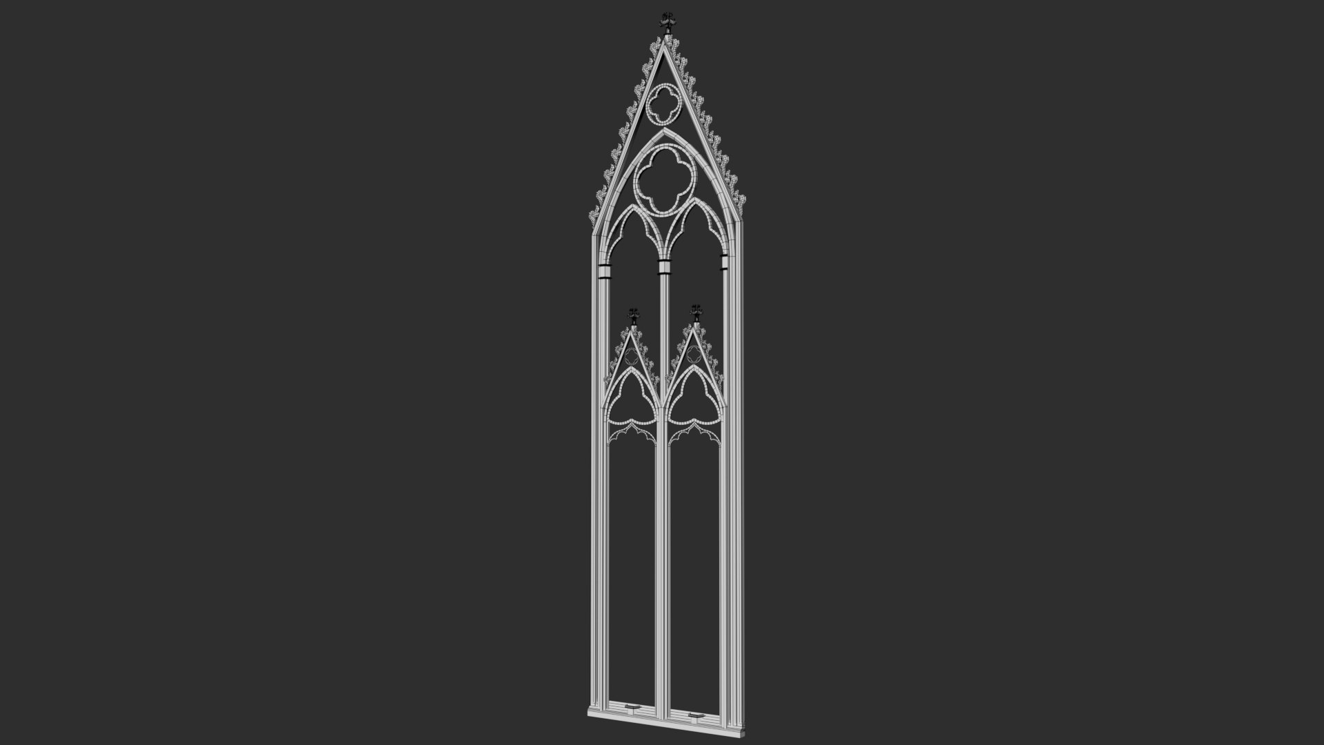 3D Gothic Arches - Marble And Gold Model - TurboSquid 2131402