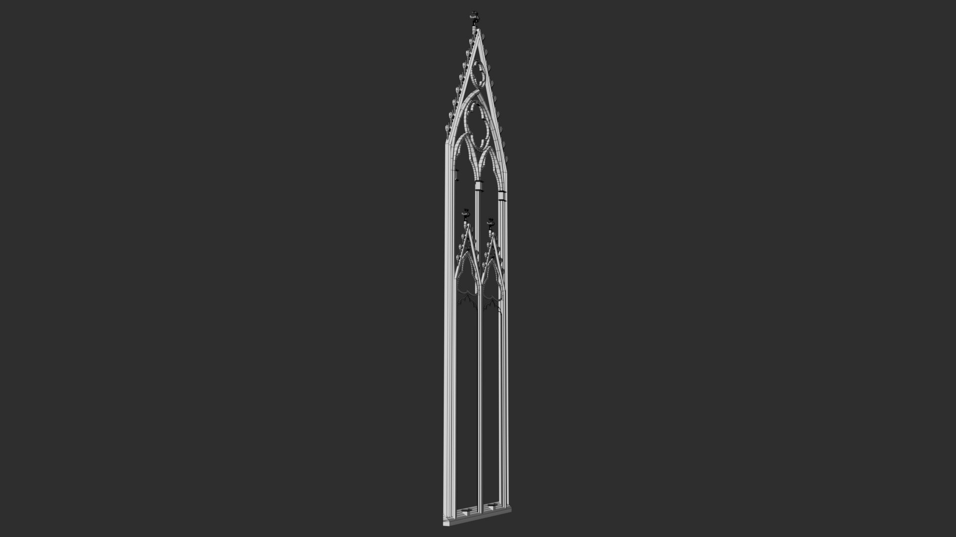 3D Gothic Arches - Marble And Gold Model - TurboSquid 2131402