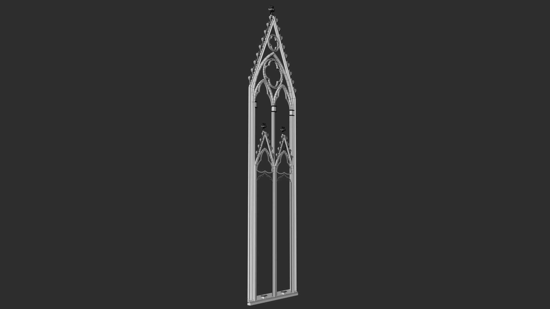 3D Gothic Arches - Marble And Gold Model - TurboSquid 2131402
