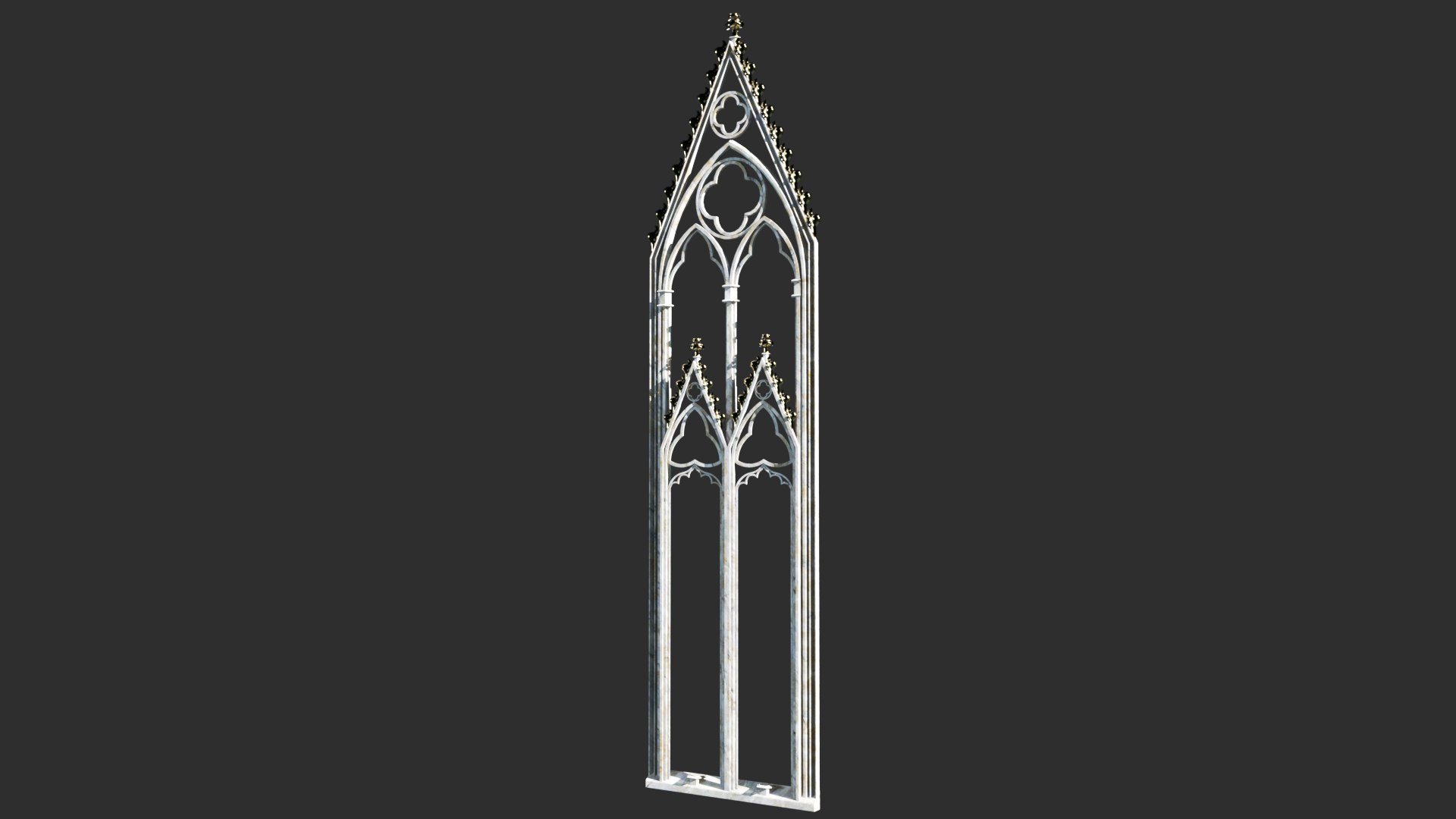 3D Gothic Arches - Marble And Gold Model - TurboSquid 2131402