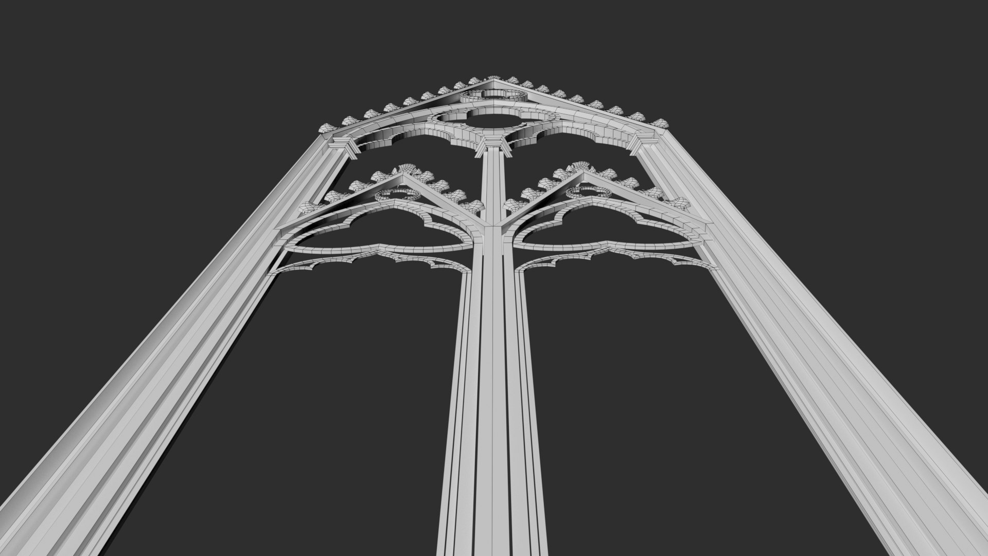 3D Gothic Arches - Marble and Gold model - TurboSquid 2131402