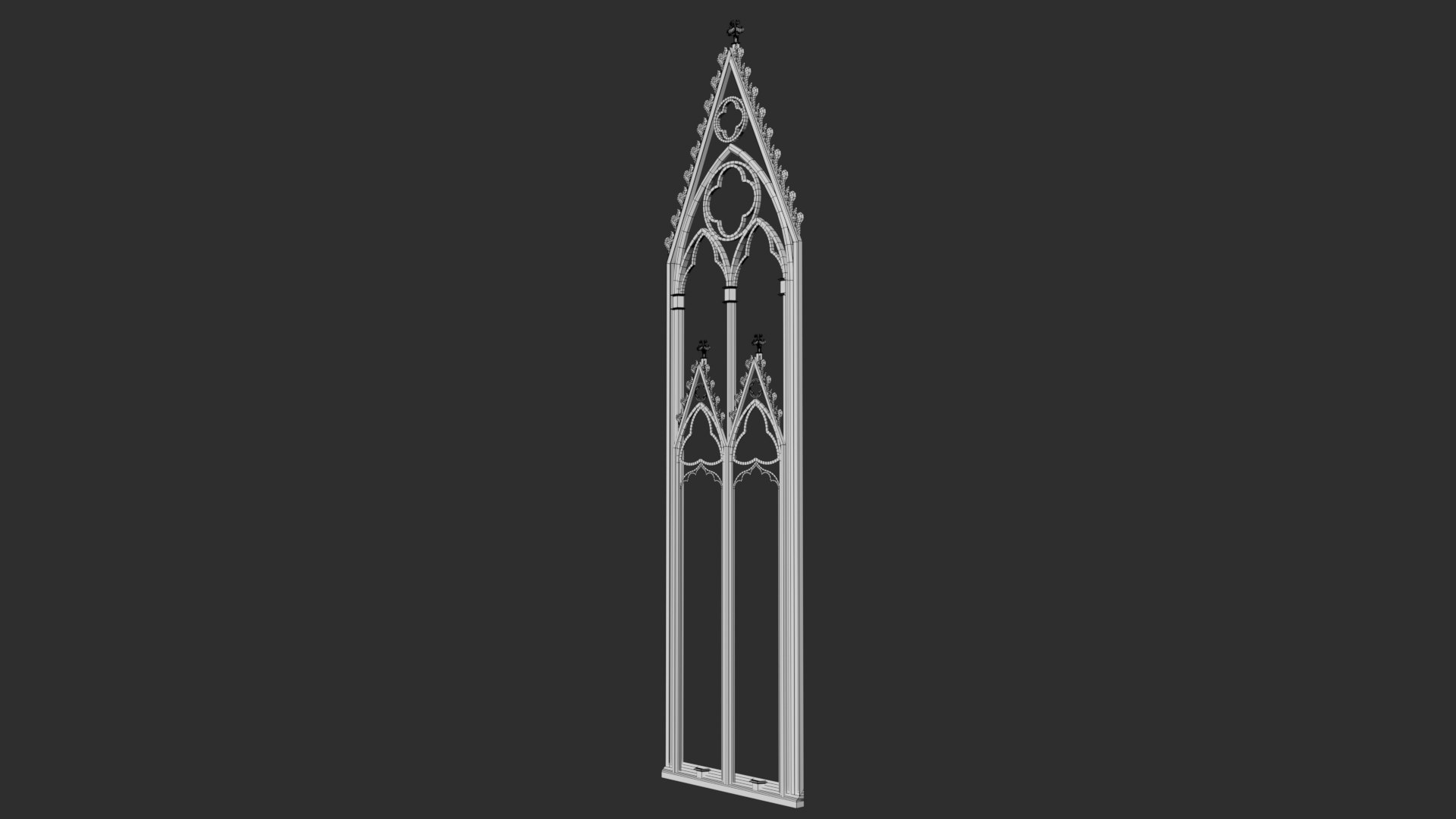 3D Gothic Arches - Marble And Gold Model - TurboSquid 2131402