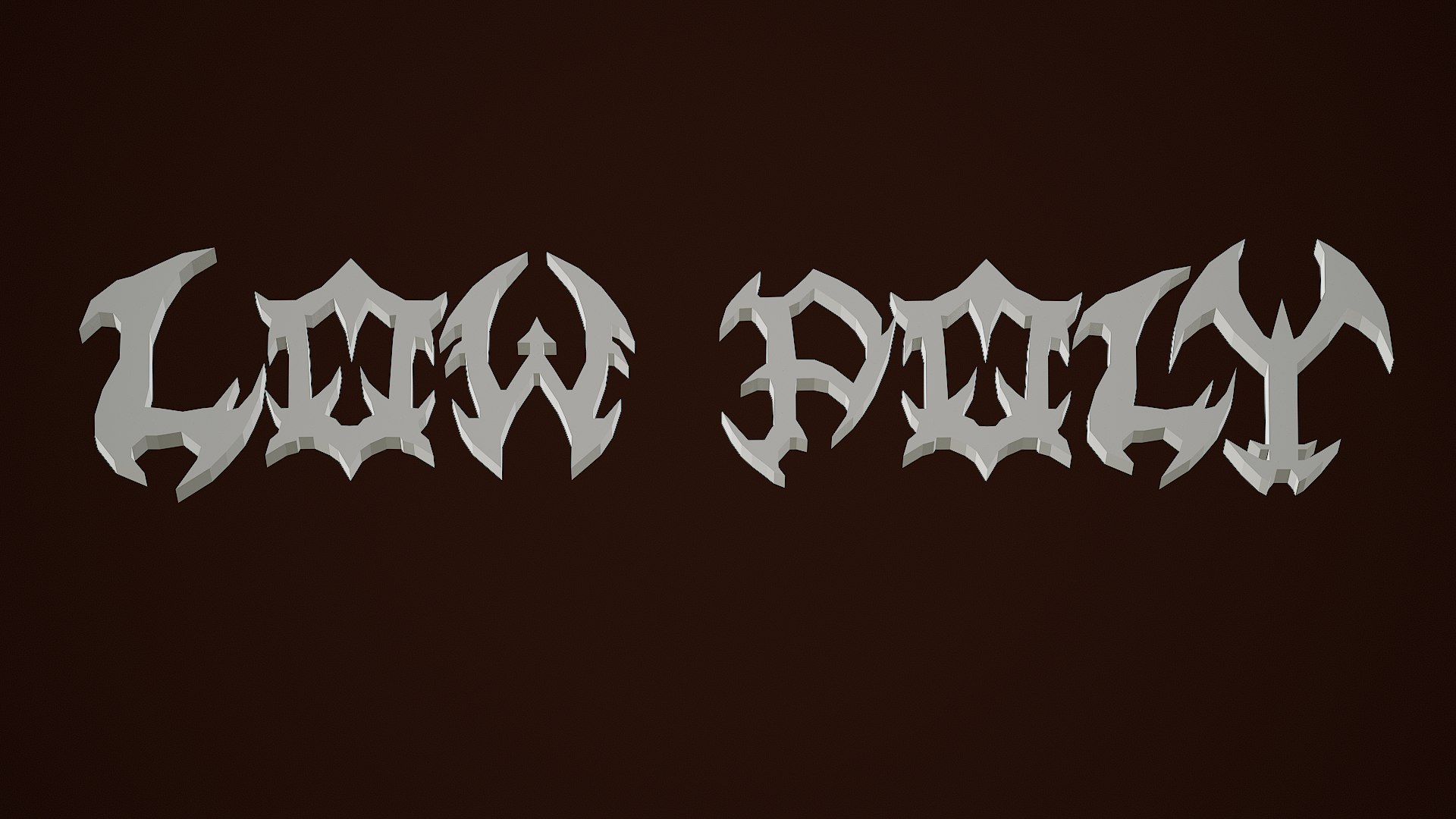 Stylize Ghotic Low Poly Font 3D - TurboSquid 2050366