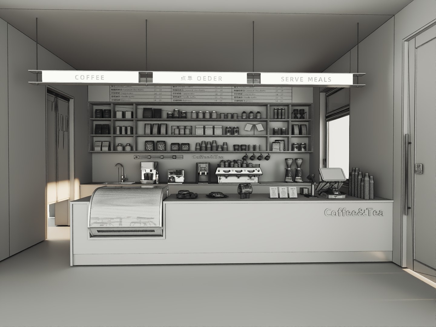 3D Modern Cafe Interior 3D Model - - TurboSquid 2521043