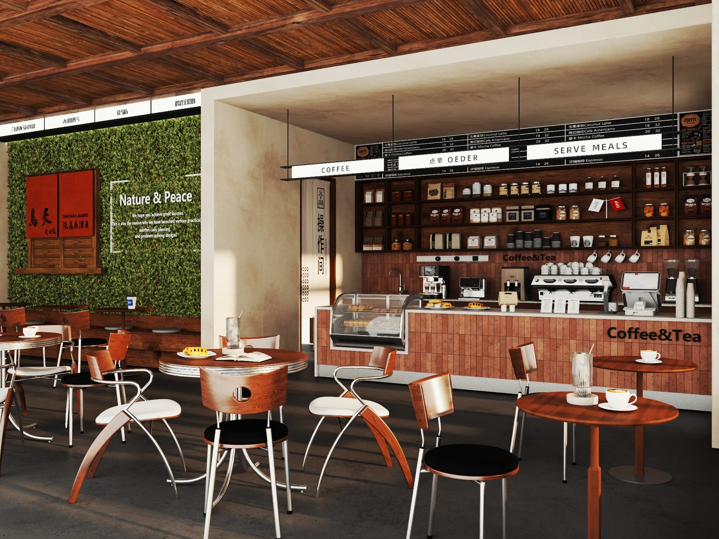 3D Modern Cafe Interior 3D Model - - TurboSquid 2521043