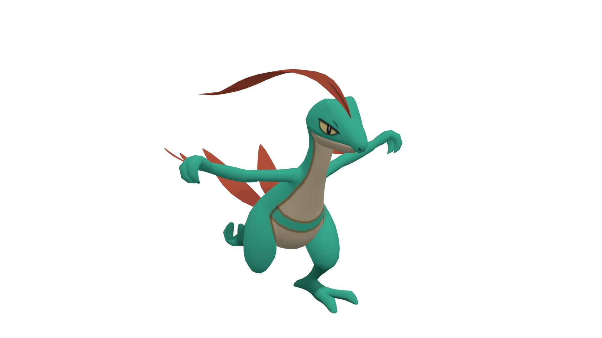3D POKEMON Grovyle Animated Game Already Model 3D Model Model ...