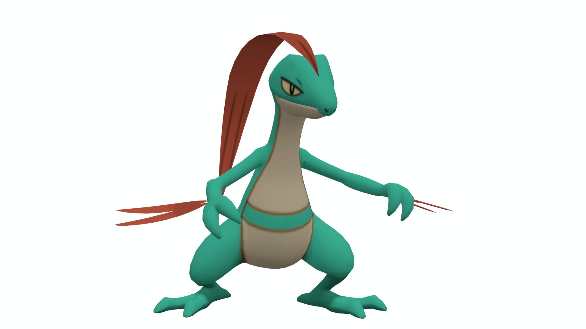 3D POKEMON Grovyle Animated Game Already Model 3D Model Model ...