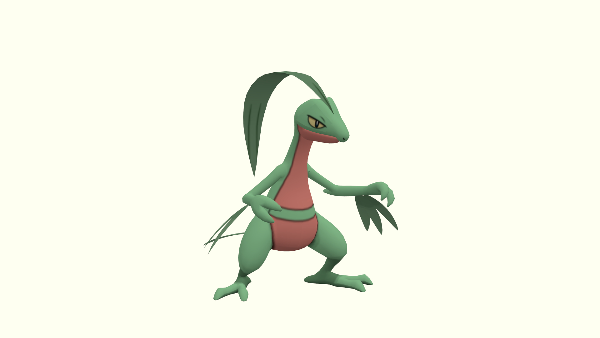 3D POKEMON Grovyle Animated Game Already Model 3D Model Model ...